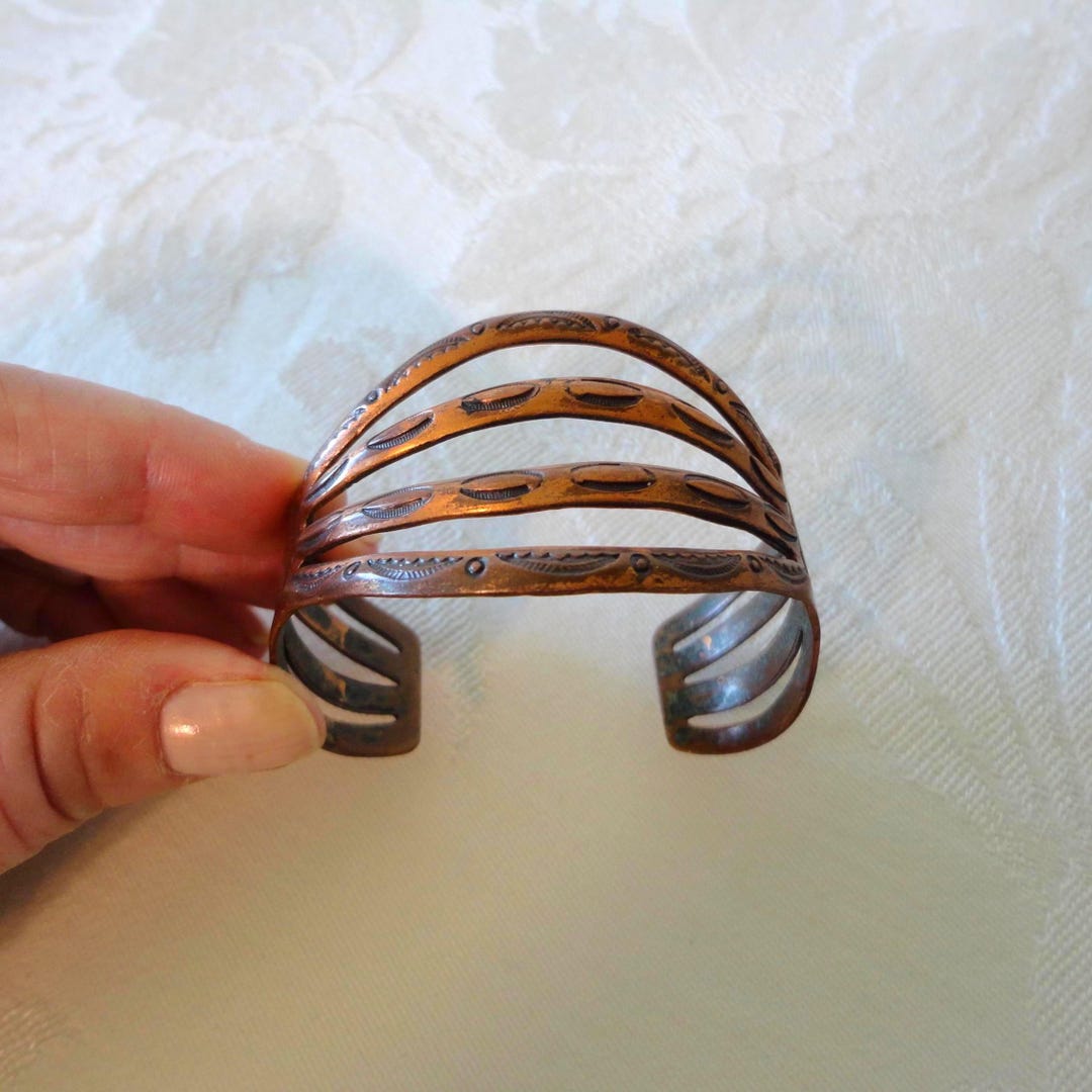 1950s Bell Trading Post Copper Cuff Bracelet Traditional Native ...