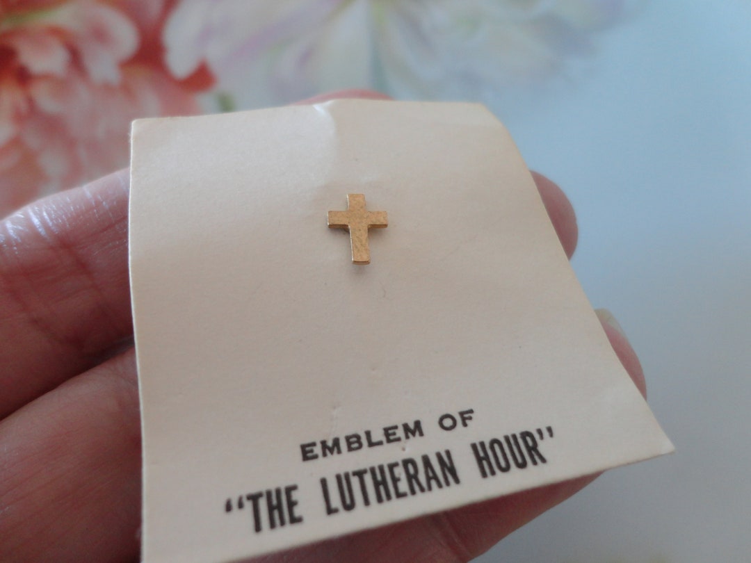 Vintage Cross Tie Tac Lapel Tack Pin Emblem of the Lutheran Hour on ...