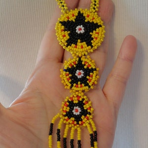 Vintage Native American Star Beadwork Seed Bead Rosette Triple - Etsy