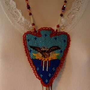 Rare Vintage Yakama Nation Native American Indian Beadwork Necklace Cut ...