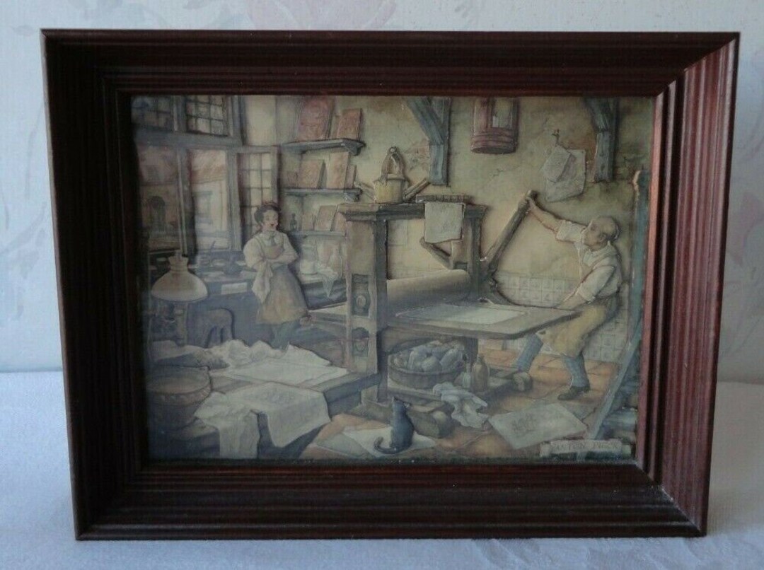 1960's All Original Anton Pieck 3-D Layered Paper Cut - Etsy