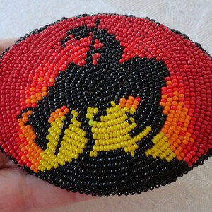 Vintage Native American Beaded Belt Buckle "end of the Trail" Native ...