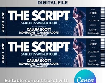 Editable Katy Perry Lifetimes Tour Canva Concert Ticket Template ...