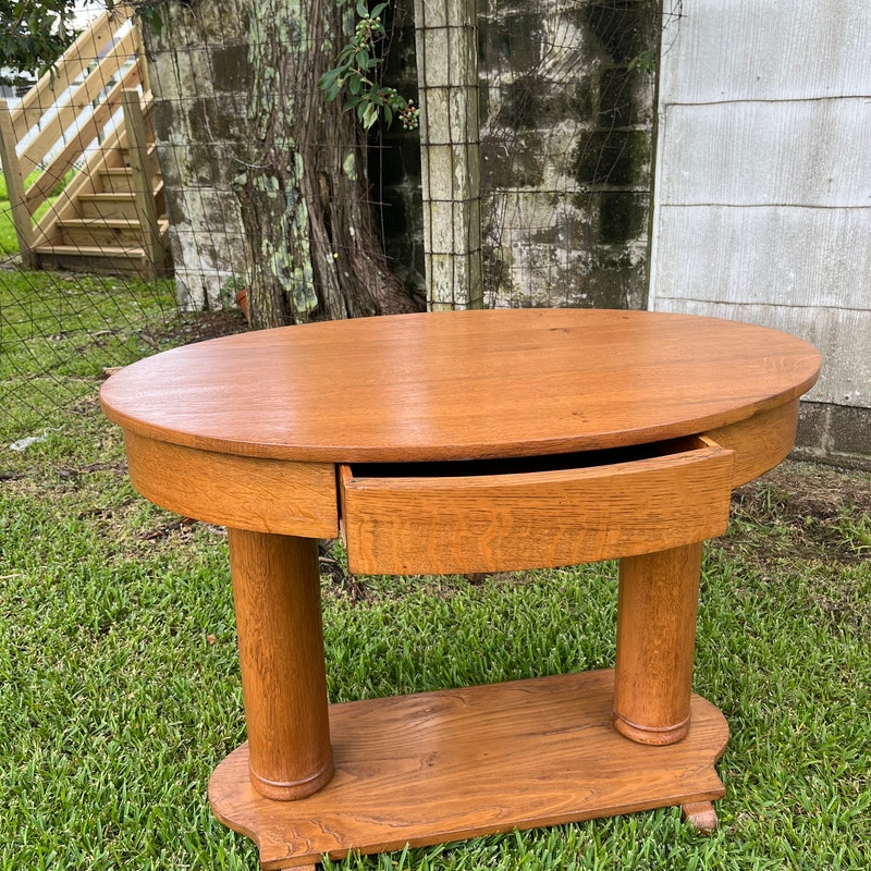 Antique Library Table - Etsy