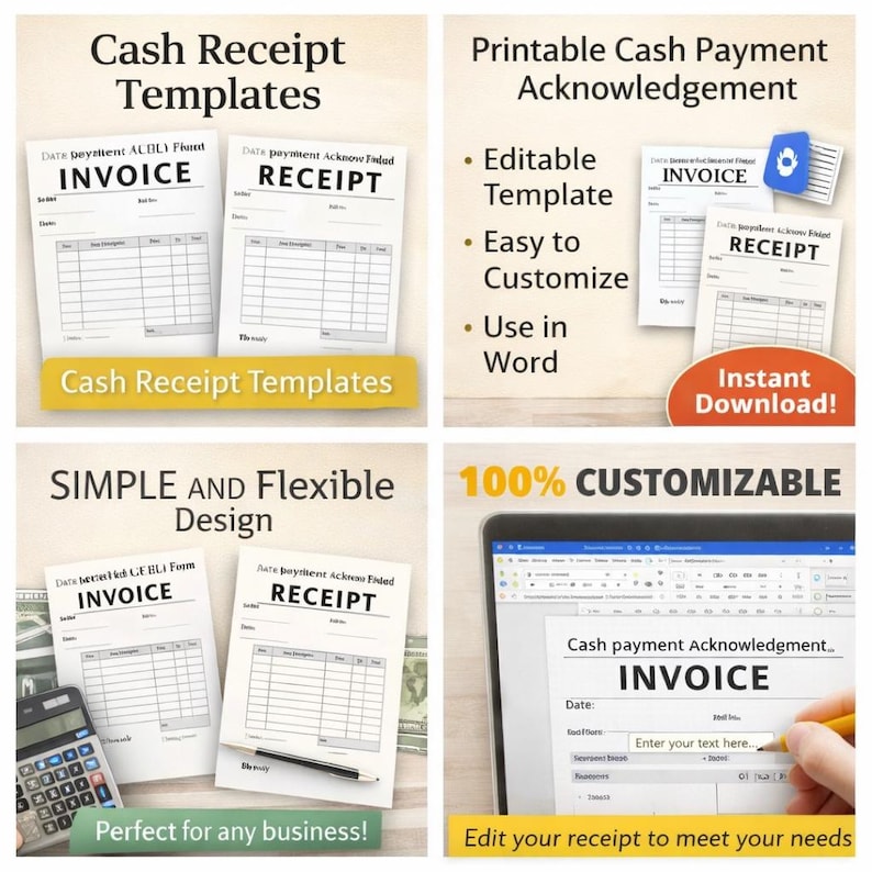 Payment Acknowledgement Receipt Template | Proof of Payment Form ...