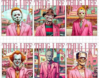 Horror Characters Tarot Card PNG Bundle, Horror Tarot Card Png, Horror ...
