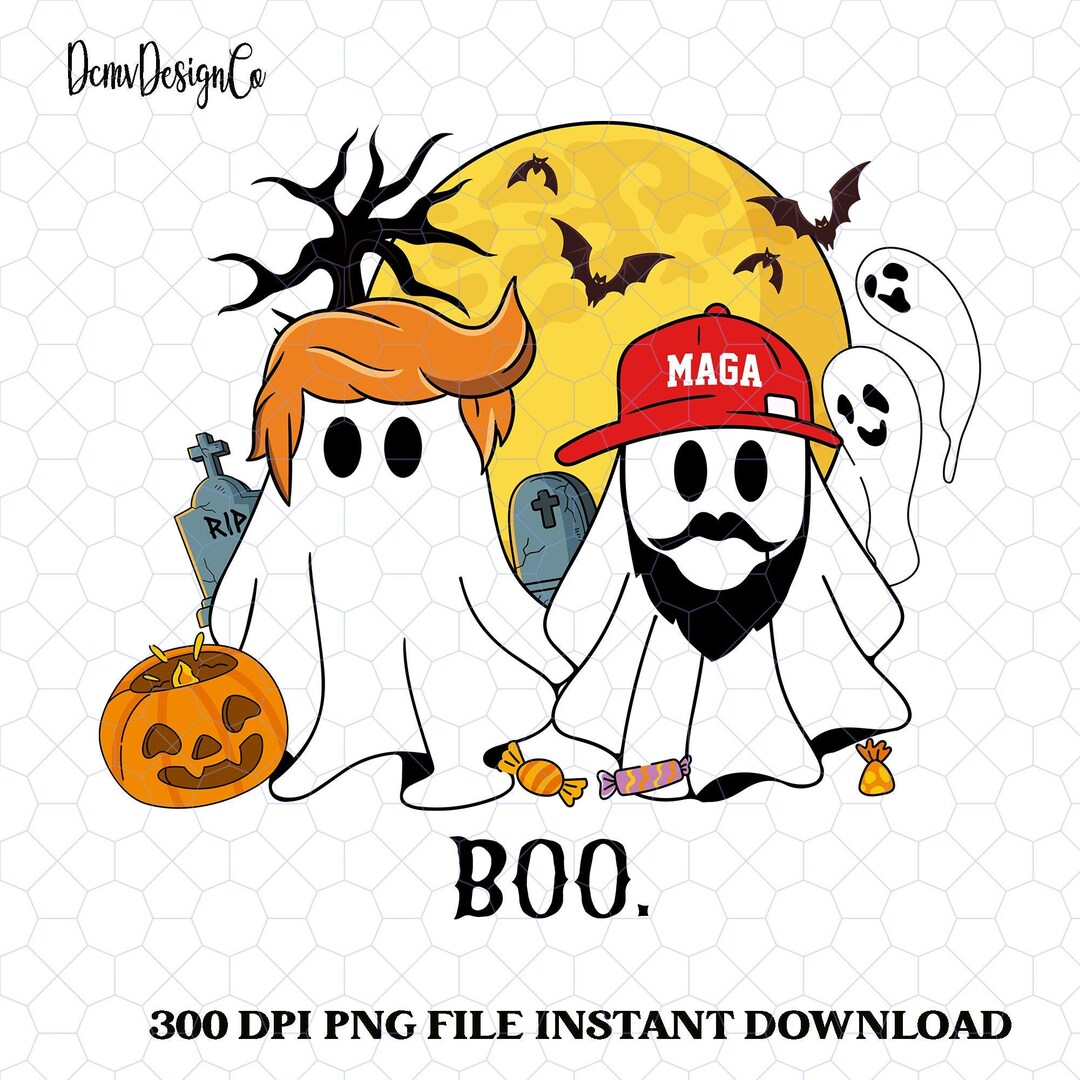 Trump Halloween Maga Spooky Png, Spooky Trump Halloween Vote for Trump ...