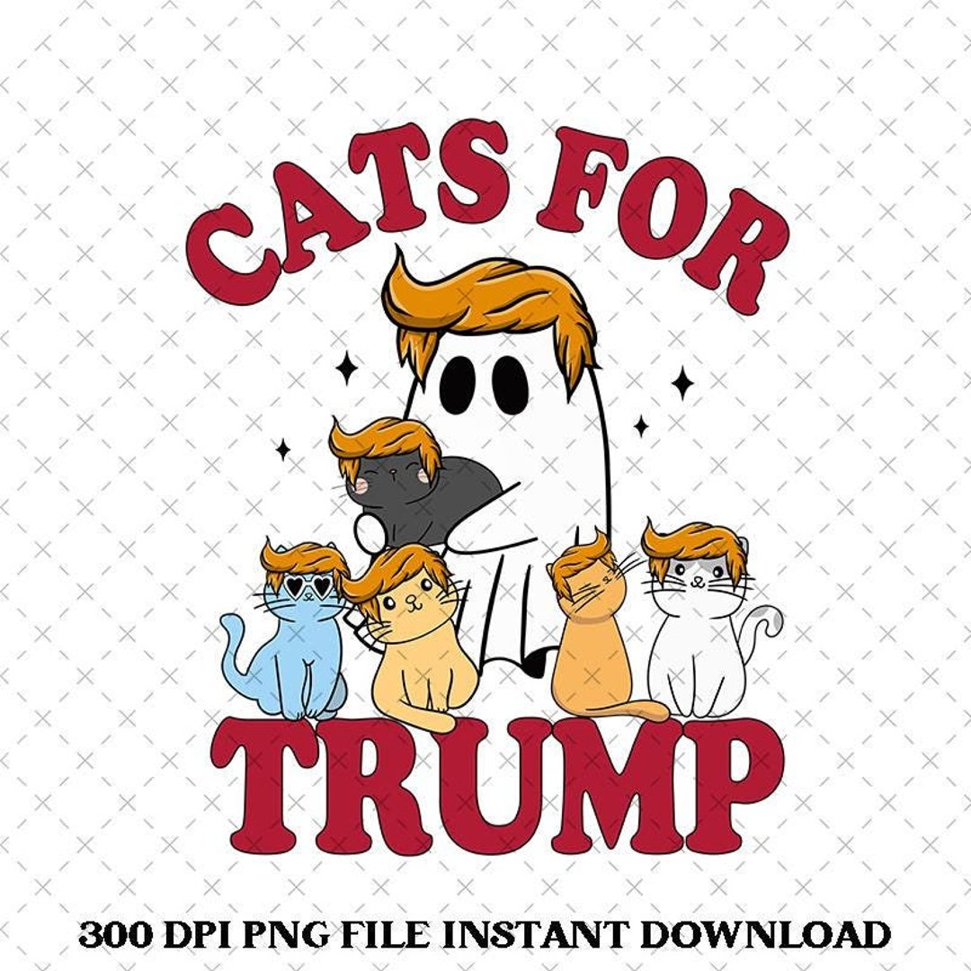Cats for Trump Png, Spooky Vote for Trump Png, Cute Ghost Trump Png ...