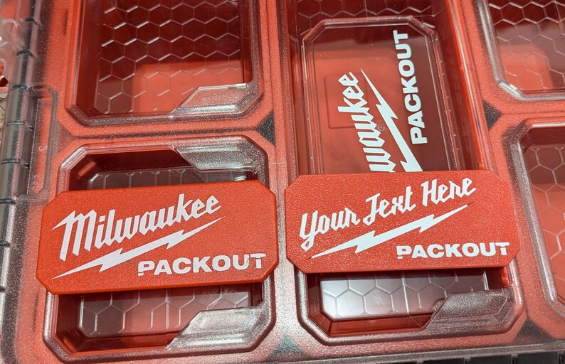 Personalized Milwaukee Packout Labels (SMALL) for Packout Shelving ...