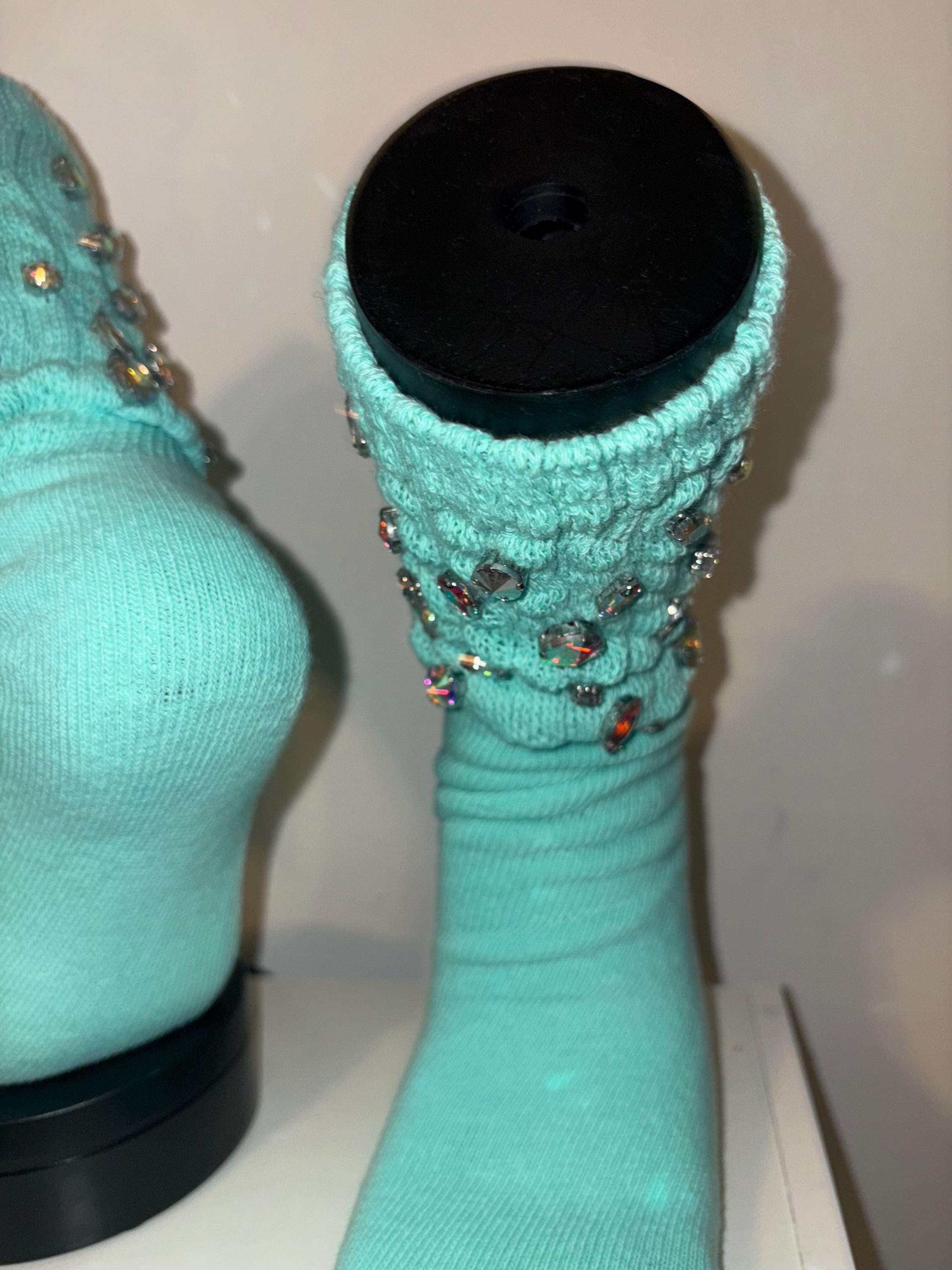 Aqua Junk Slouch Socks - Etsy