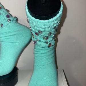 Aqua Junk Slouch Socks - Etsy