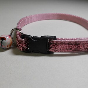 Pink Glitter Cat or Kitten Safety Collar - Pink Sparkles, Girl Cat ...