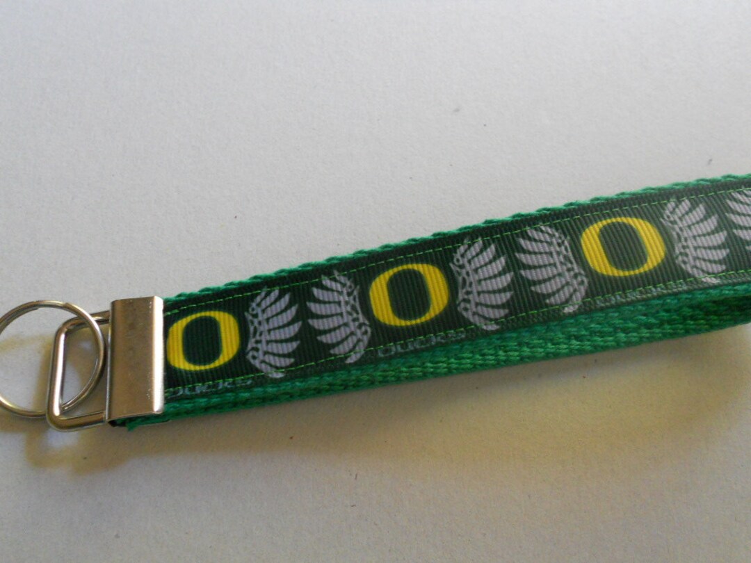 Oregon Ducks Inspired Key Fob U of O Themed Ribbon - Etsy
