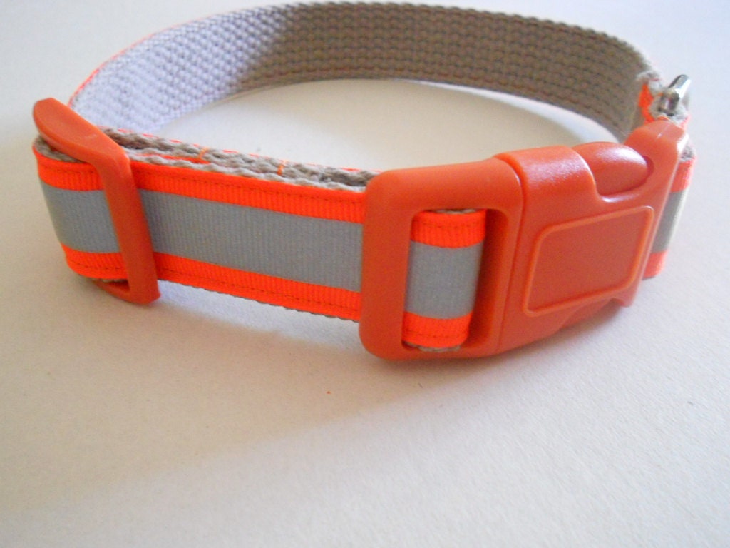 1 Wide Reflective Dog Collar 3M Reflective Ribbon - Etsy