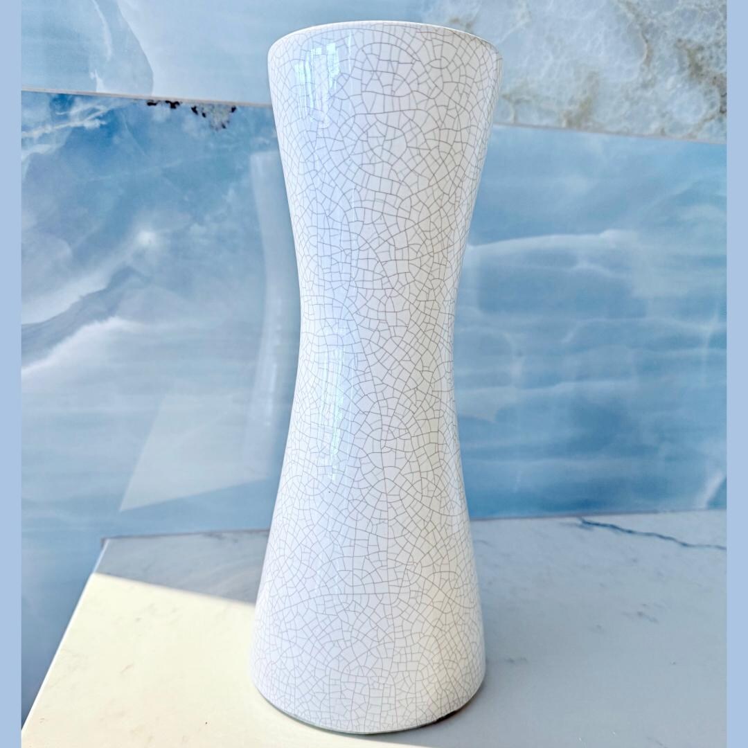 Mid-century Modern Silberdistel West German Pottery Vase – Crackle ...