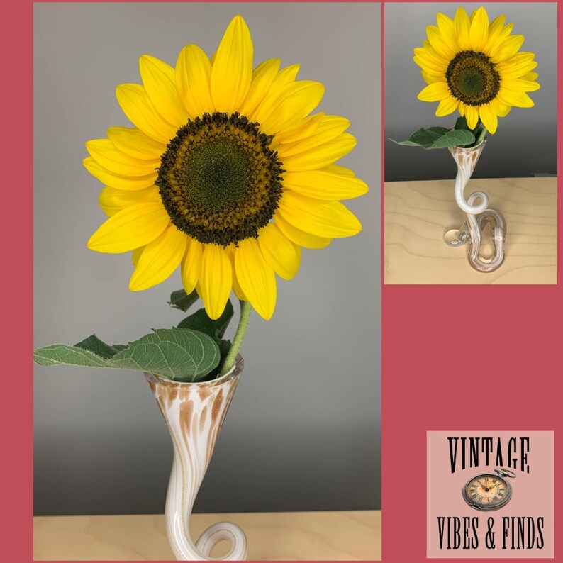 Vintage Mid-century Modern Glass Snakefoot Vase Collectible Home Decor ...