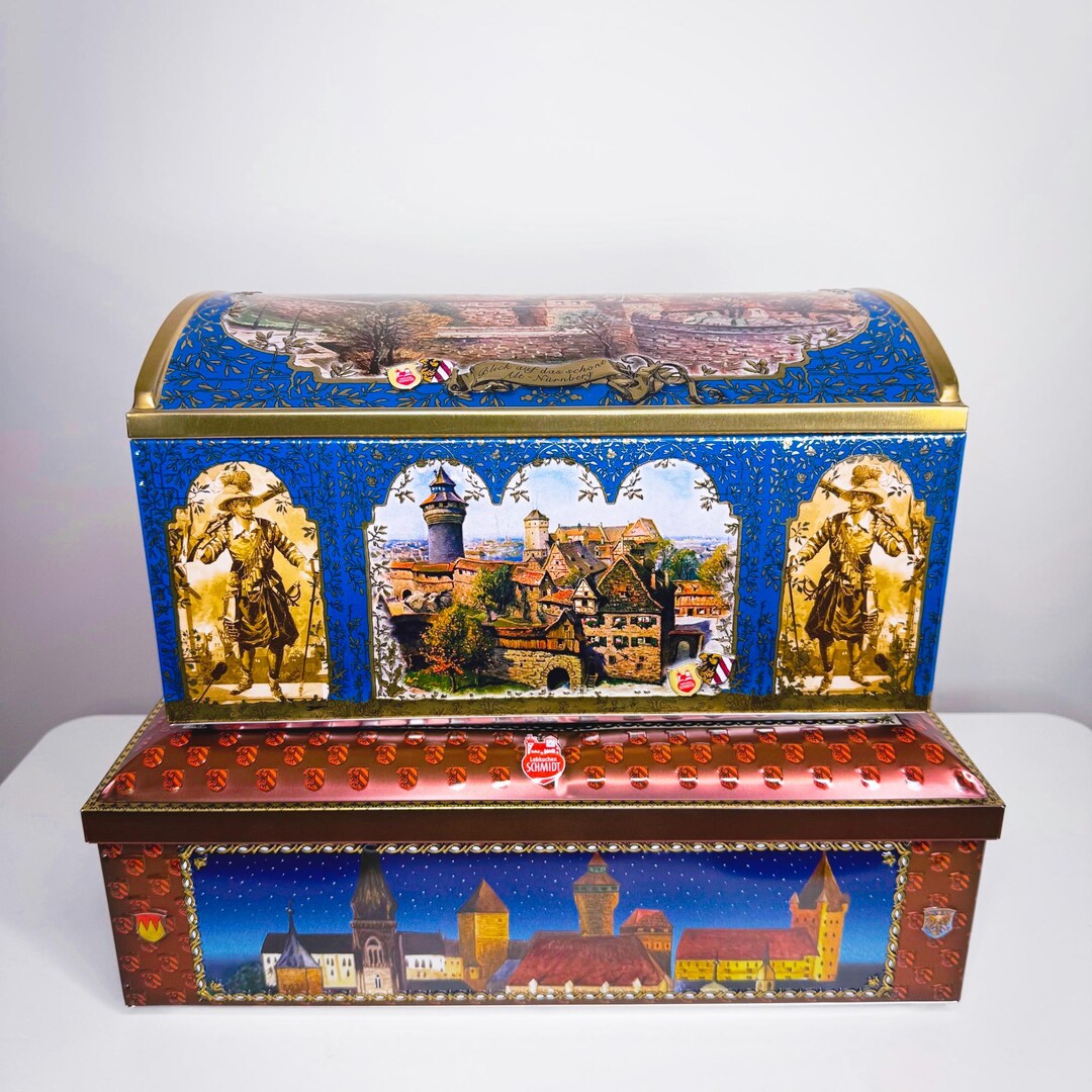 Extra-large Vintage German Lebkuchen Schmidt Tins – XL Rectangle or ...