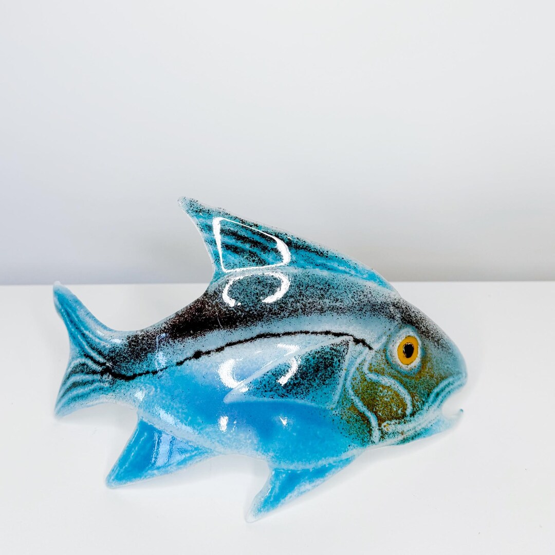 Vintage Studio Art Glass Fish Sculpture, 1970s Mid Century Modern ...