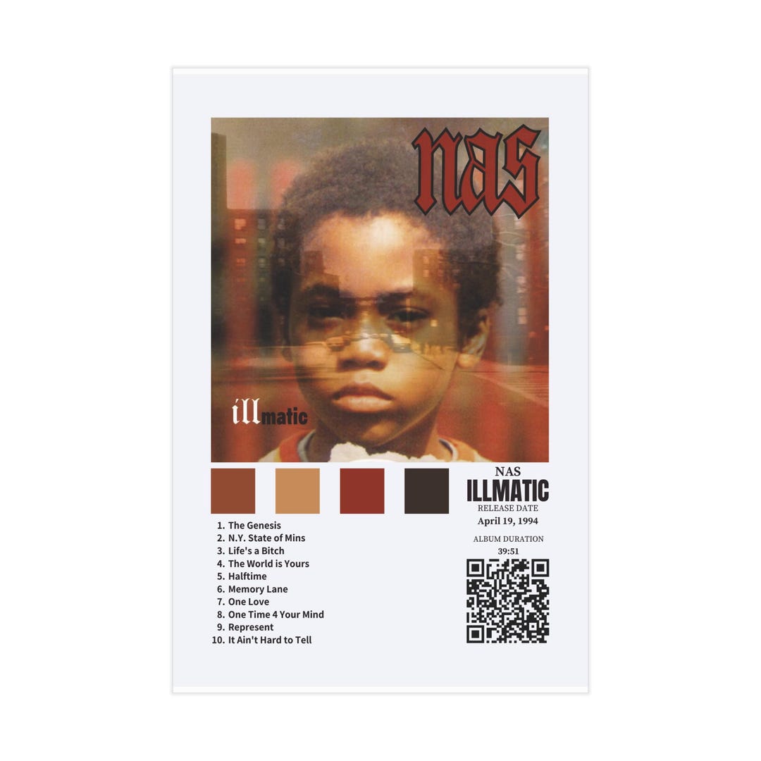 Nas Illmatic Album Poster Music Album Poster Music Gift for Men Gift ...