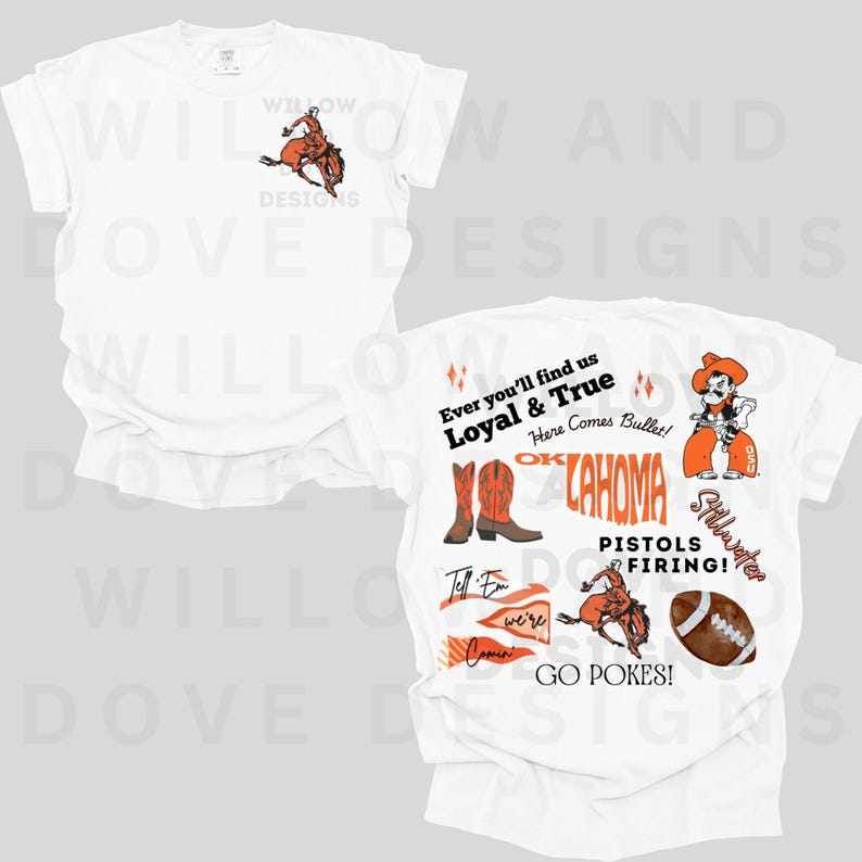 Stillwater Osu OKSTATE Gameday DUALSIDE Shirt File PNG Digital - Etsy