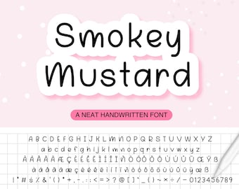 Neat Handwritten Font, Neat Handwriting, Neat Font, Cute Handwritten ...