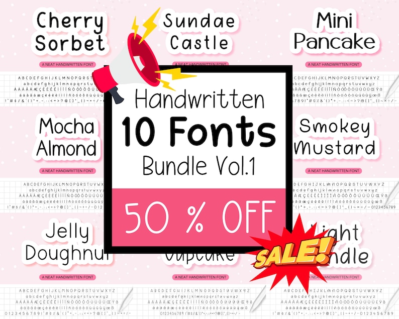 Font Bundle for iPad Notes | Handwritten Script + Minimal Fonts for ...