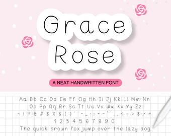 Neat Handwritten Font, Neat Handwriting, Neat Font, Cute Handwritten ...