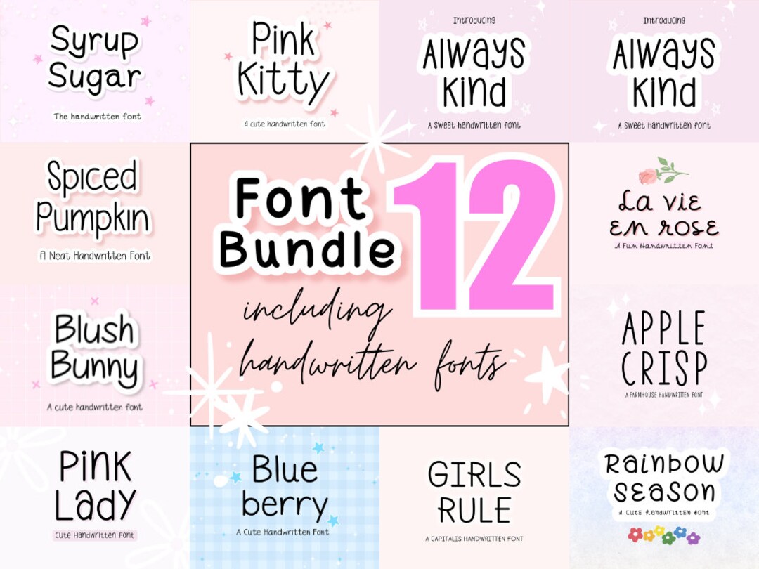 Font Bundles, Student Font, Goodnotes Font, Study Notes, Digital ...