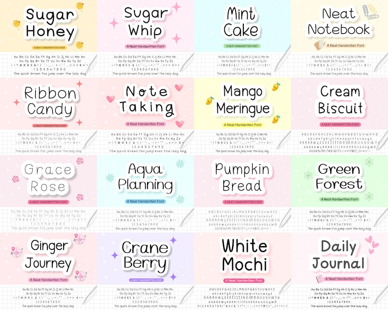 Font Bundle for iPad Notes | Handwritten Script + Minimal Fonts for ...