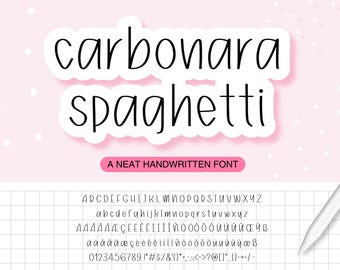 Neat Handwritten Font, Neat Handwriting, Neat Font, Cute Handwritten ...