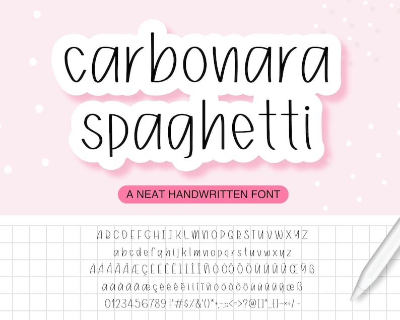 Neat Handwritten Font, Neat Handwriting, Neat Font, Cute Handwritten ...