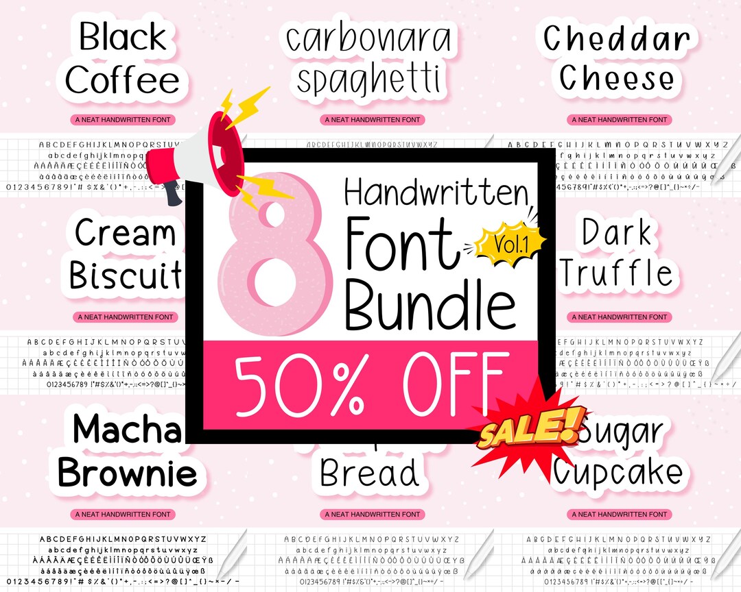 Study Font Bundle | Neat Handwriting and Clean Fonts for Goodnotes ...