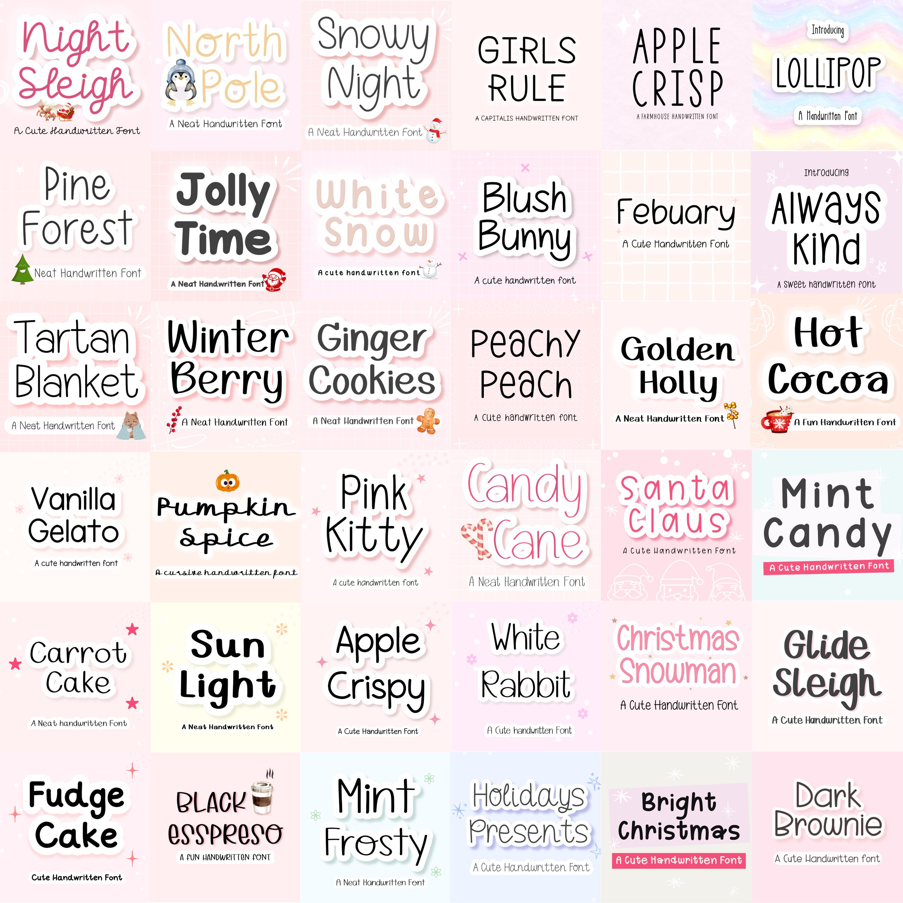 Font Bundle for iPad Notes | Handwritten Script + Minimal Fonts for ...