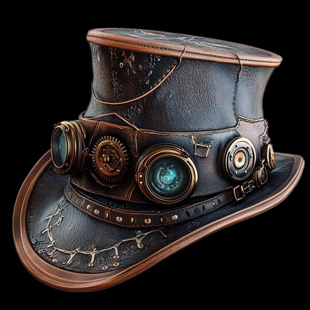 20 Steampunk Hats. PNG Format With Transparency Layer. Suitable for Use ...
