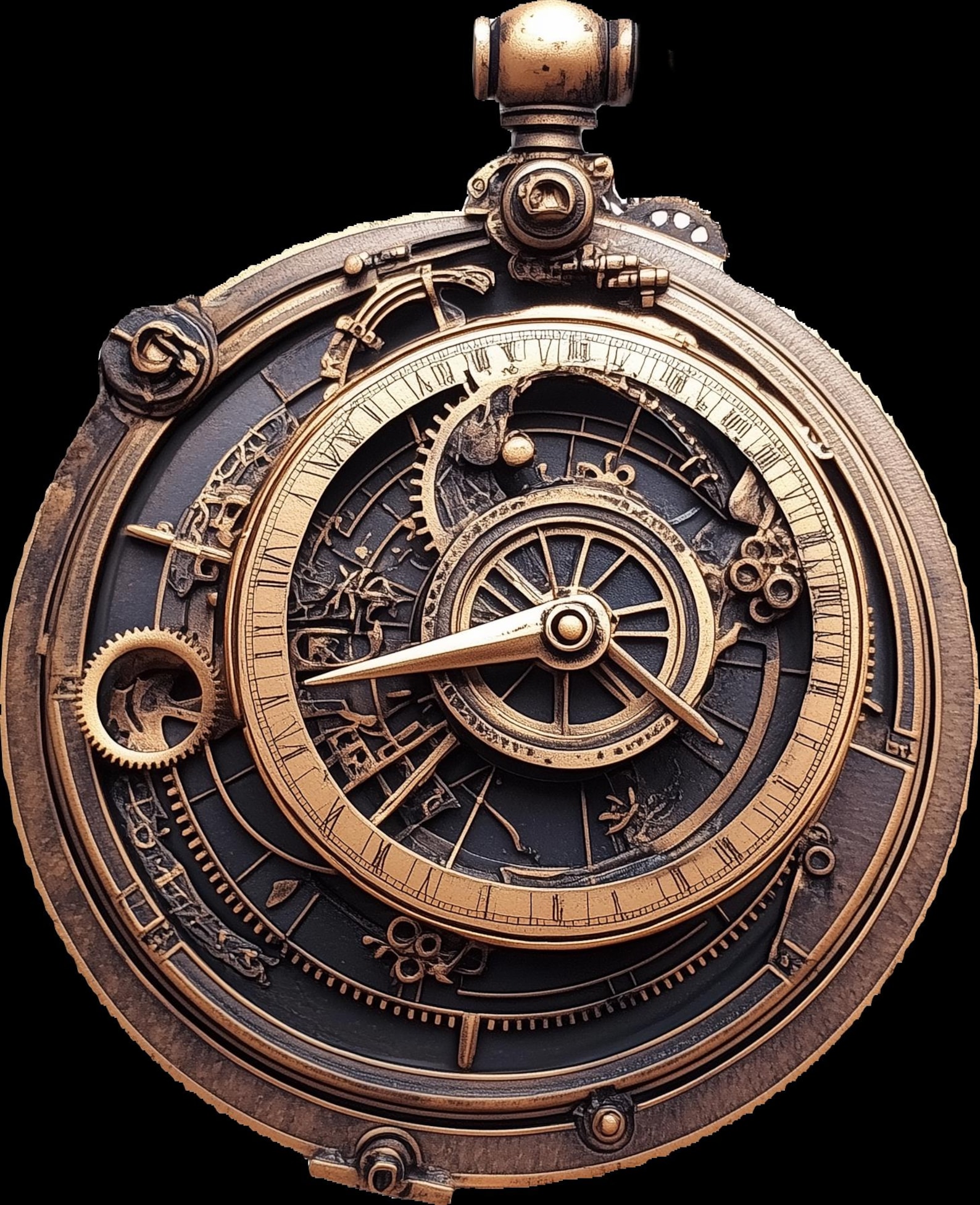17 Steampunk Clocks and Astrolabes. PNG Format With Transparency Layer. Suitable for Use as ...