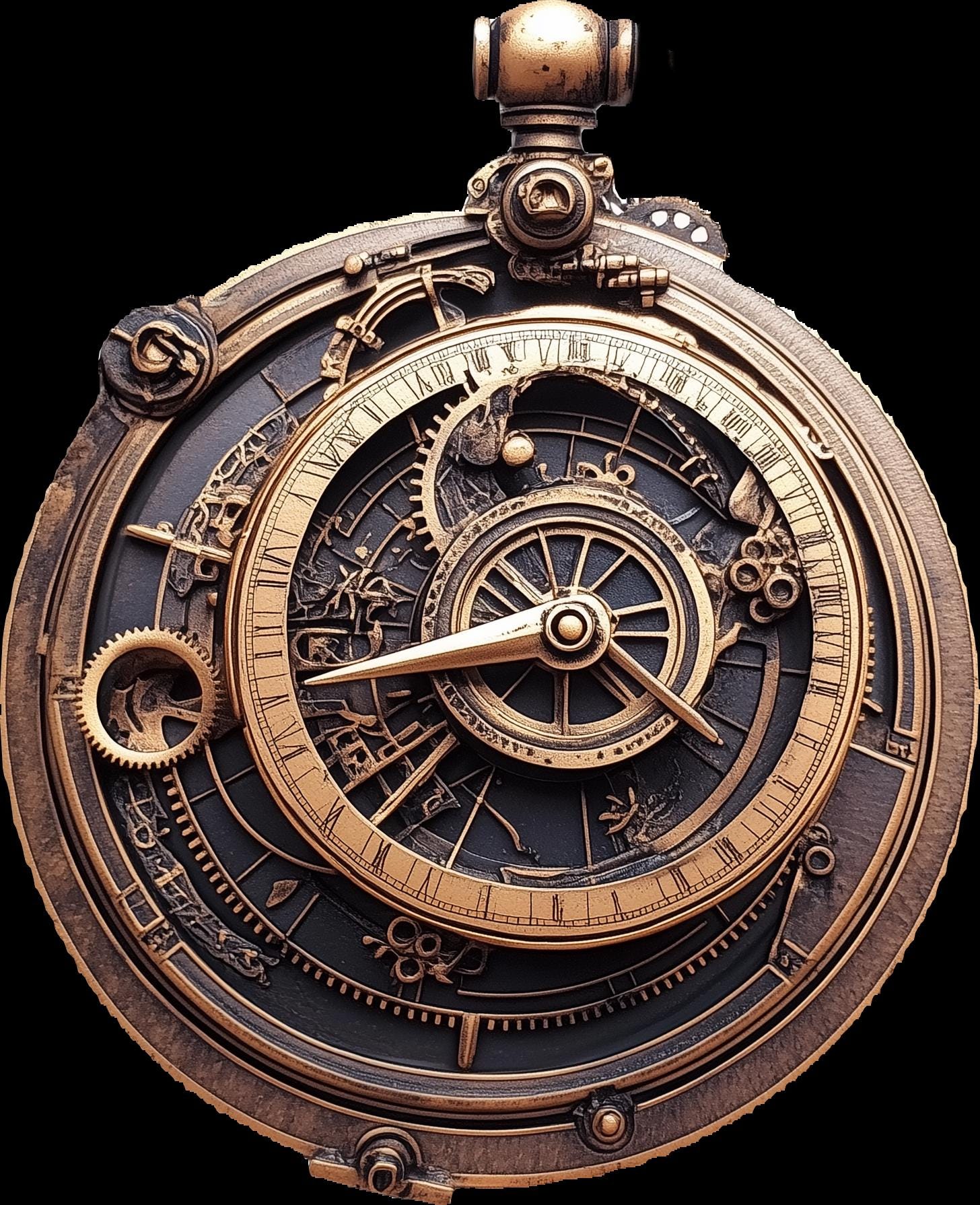 17 Steampunk Clocks and Astrolabes. PNG Format With Transparency Layer ...