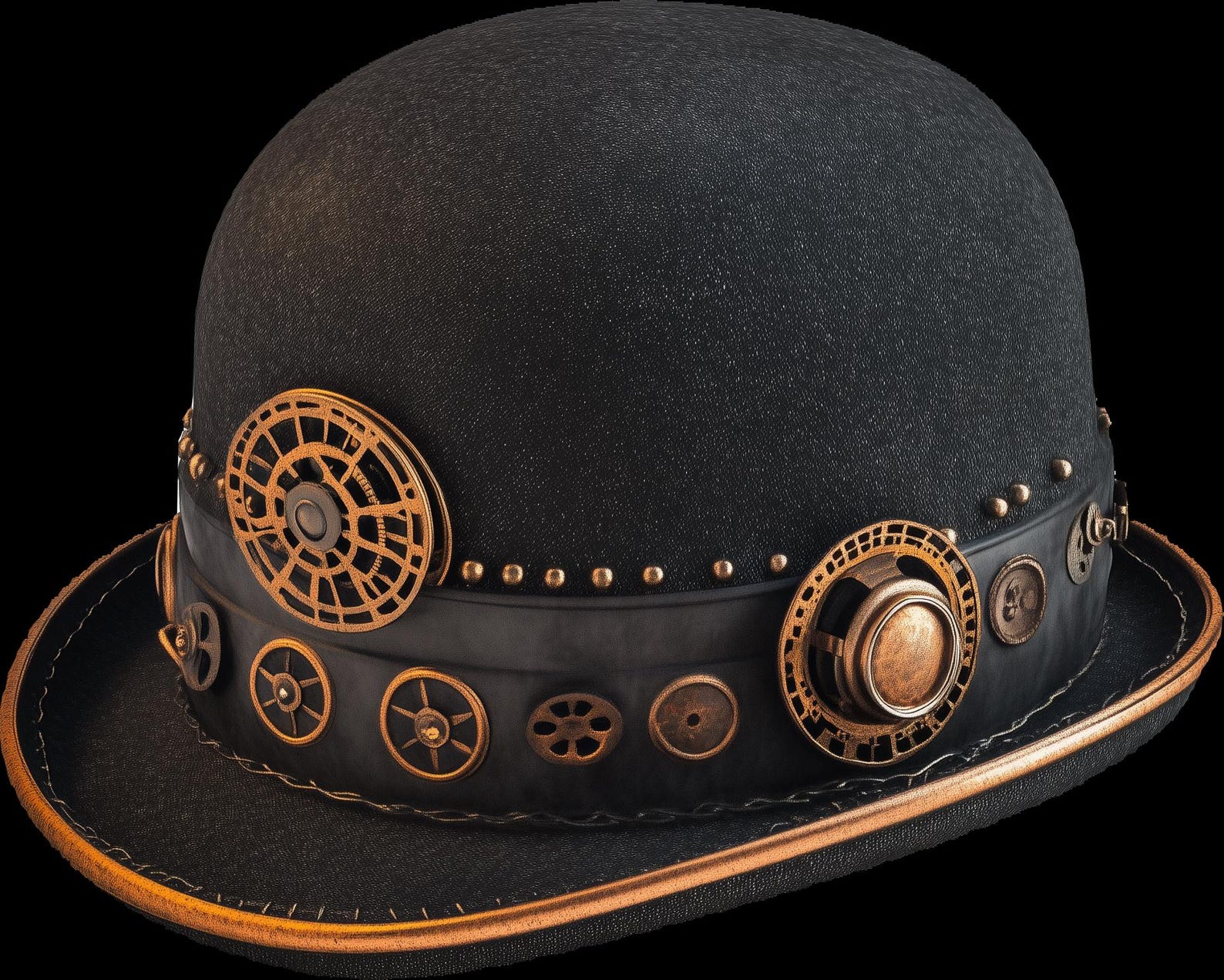4 Steampunk Bowler Hats. PNG Format With Transparency Layer. Suitable ...