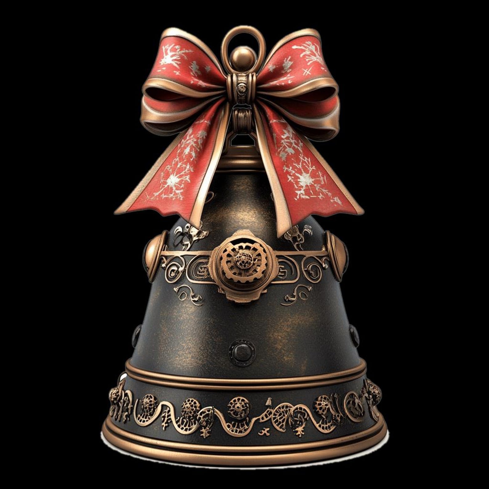 20 Ornate Steampunk Christmas Bells. PNG Format With Transparency Layer ...