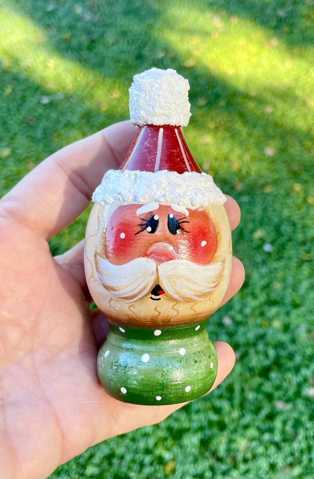 Hand Painted Christmas Santa Decoration Shelf Sitter Brenda Sattley ...