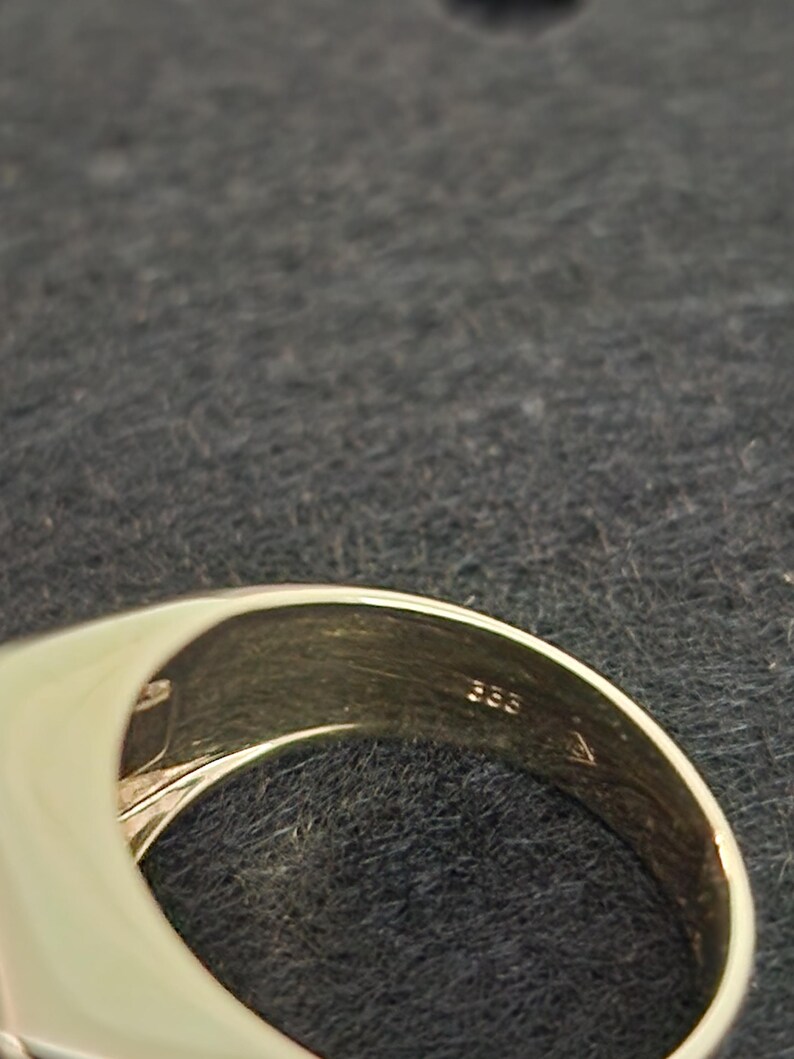 Rare Mens Signet Ring 333 Gold Onyx Size 9. Art Deco Styling. - Etsy