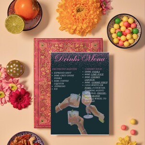Editable Dinner Party Invitation, Menu & Cocktail Invitation, Women ...
