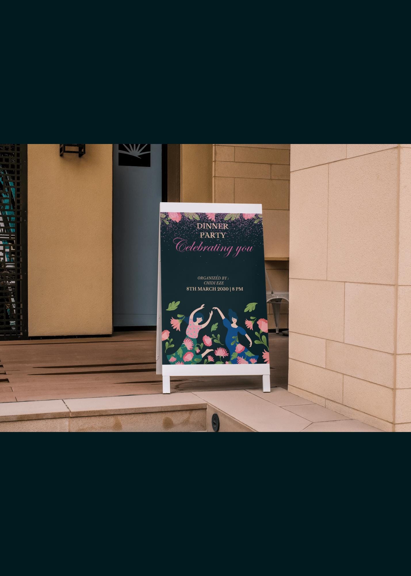 Editable Dinner Party Invitation, Menu & Cocktail Invitation, Women ...