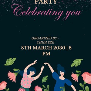 Editable Dinner Party Invitation, Menu & Cocktail Invitation, Women ...