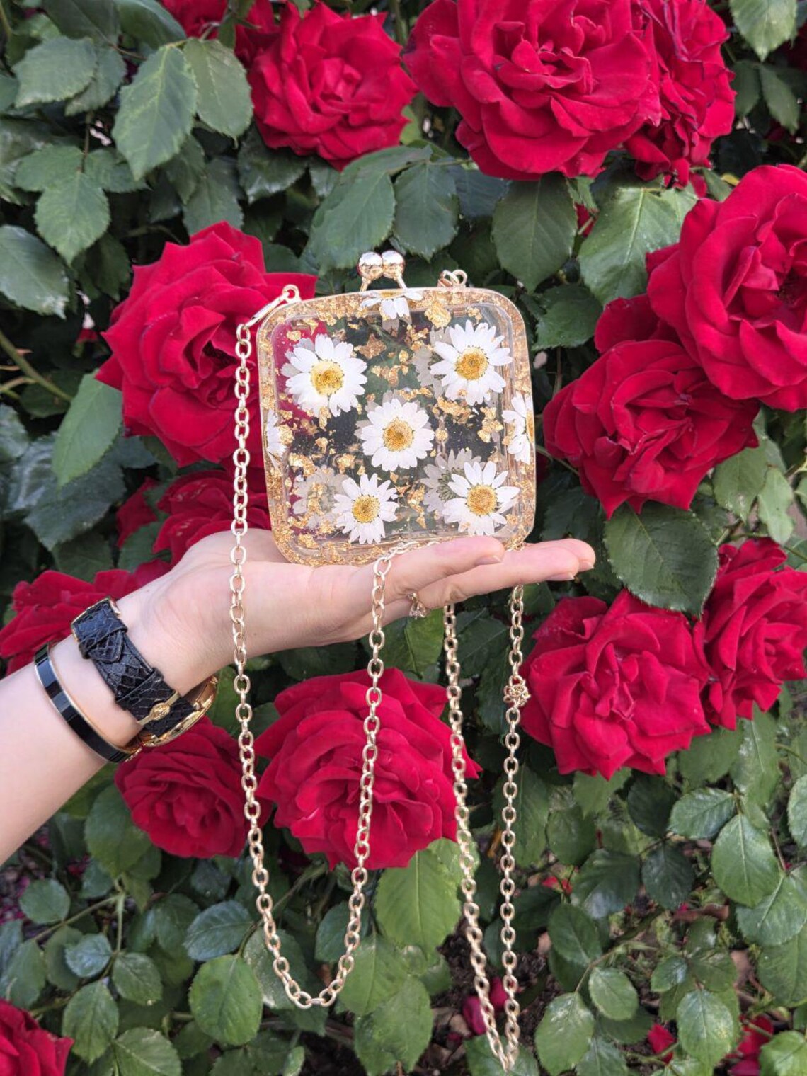 Handmade Epoxy Resin Glitter Purse: Clear Acrylic Statement Bag - Etsy