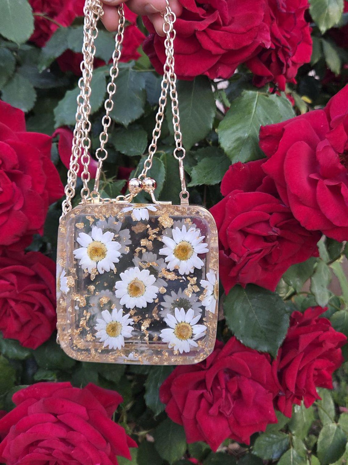 Handmade Epoxy Resin Glitter Purse: Clear Acrylic Statement Bag - Etsy