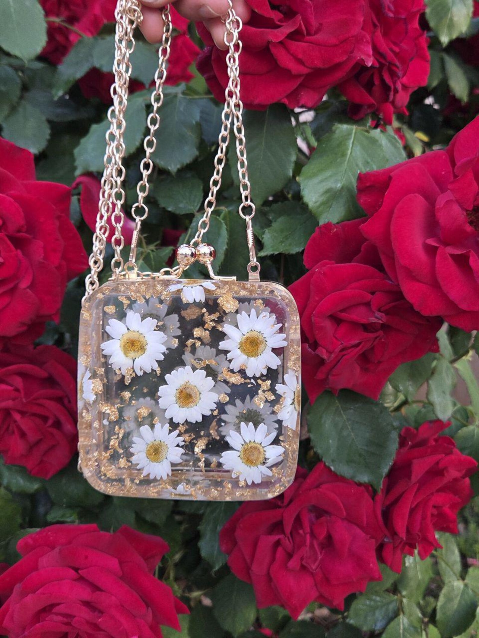 Handmade Epoxy Resin Glitter Purse: Clear Acrylic Statement Bag - Etsy