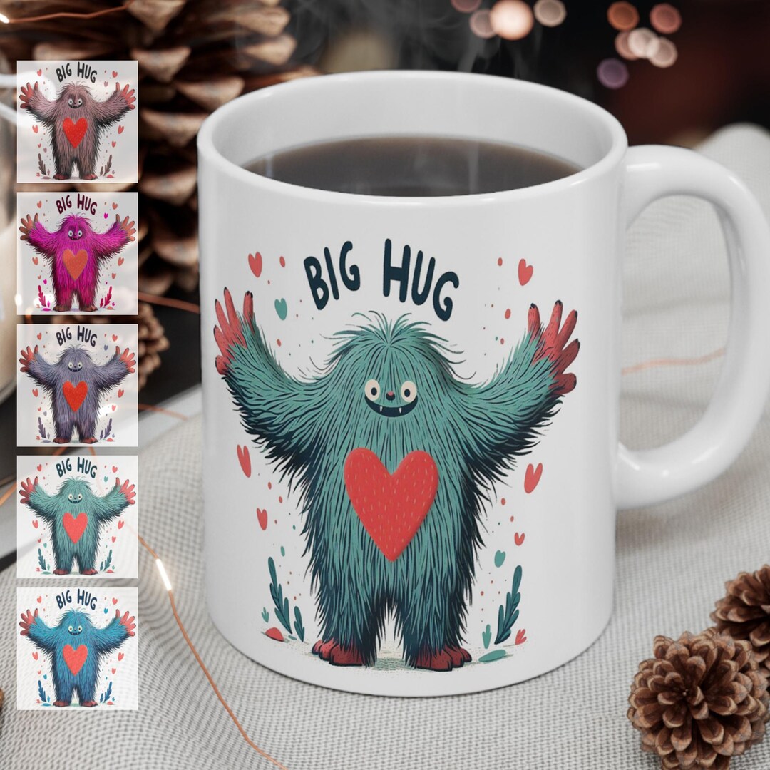 Big Hug Monster 2 Mug, Adorable Hug-inspired Gift With Colorful Hug ...