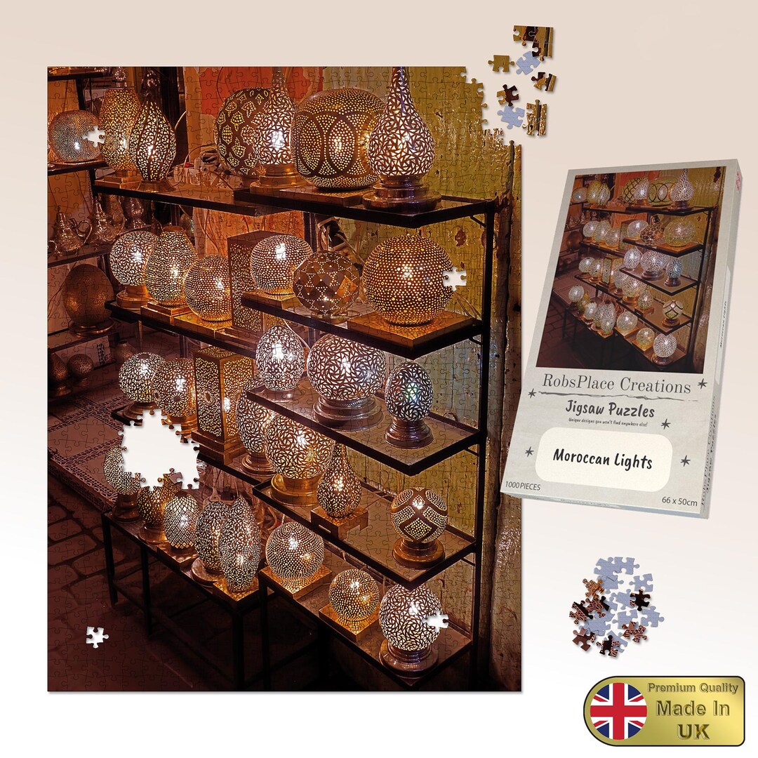 Jigsaw Puzzle: Moroccan Lights – 1000 Piece, Premium UK Made Gift Idea ...
