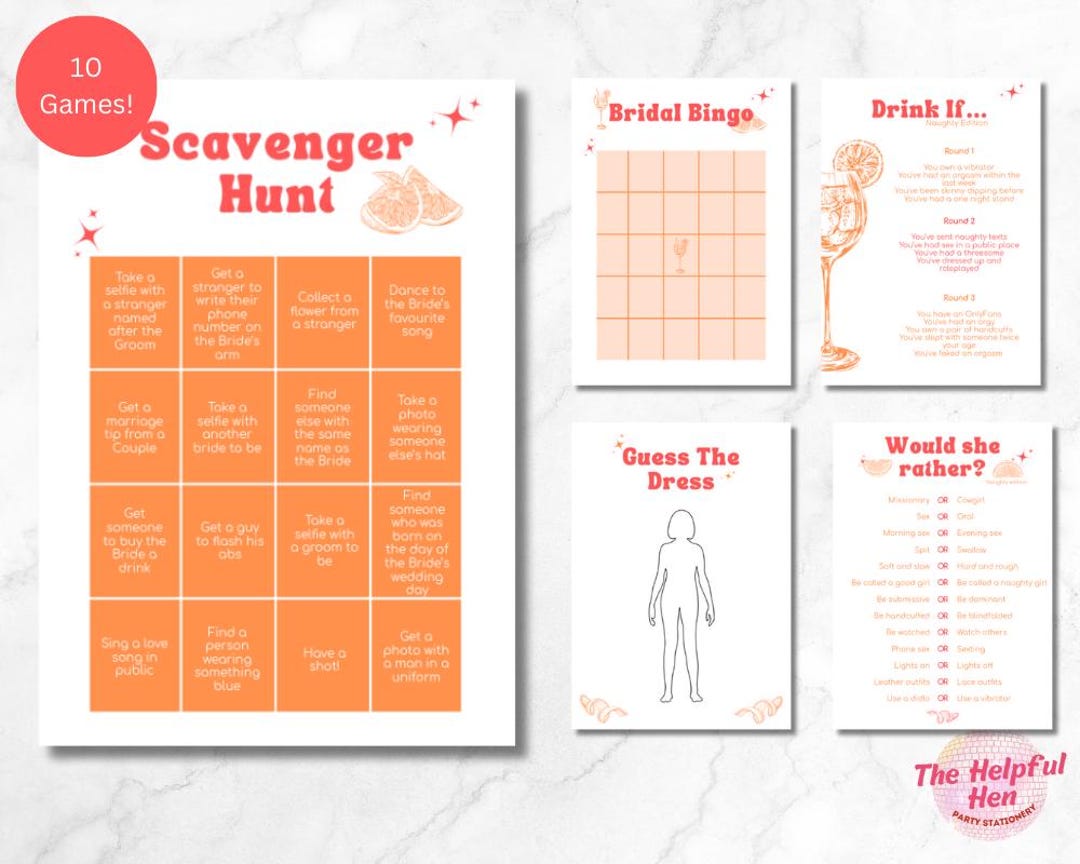 Aperol Spritz Hen Party Games, Bachelorette Games, Customisable Hen ...