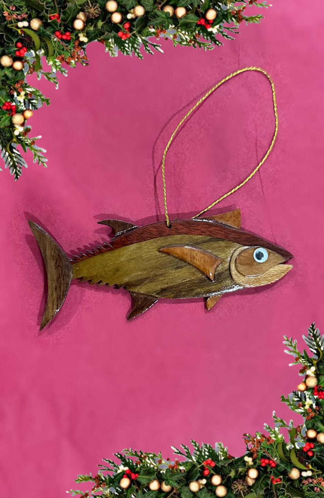 Yellowfin Tuna - Hand-made Wooden Ornament - Etsy